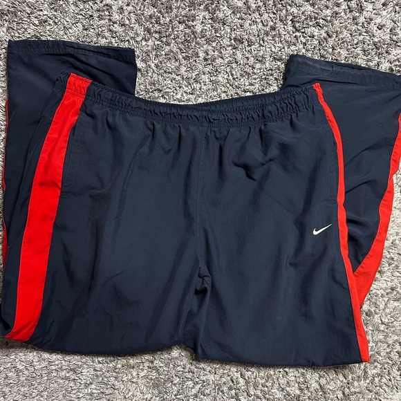Nike | Pants | Nike Blue Red Sweatpants | Poshmark